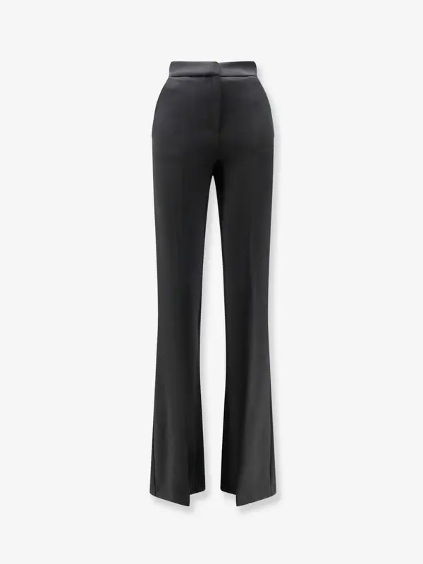 ACTUALEE Rayon Blend Trousers - Black