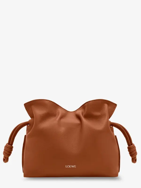 Loewe Flamenco Clutch In Nappa Leather - Brown