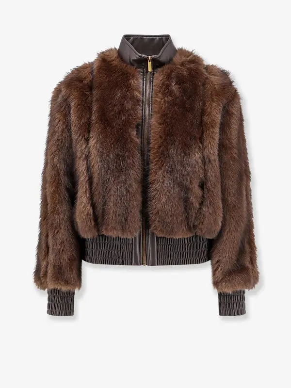 Zimmermann Valiant Faux Fur Jacket - Brown
