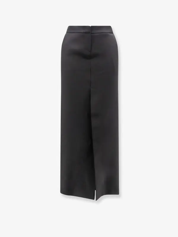ACTUALEE Satin Pencil Skirt - Black