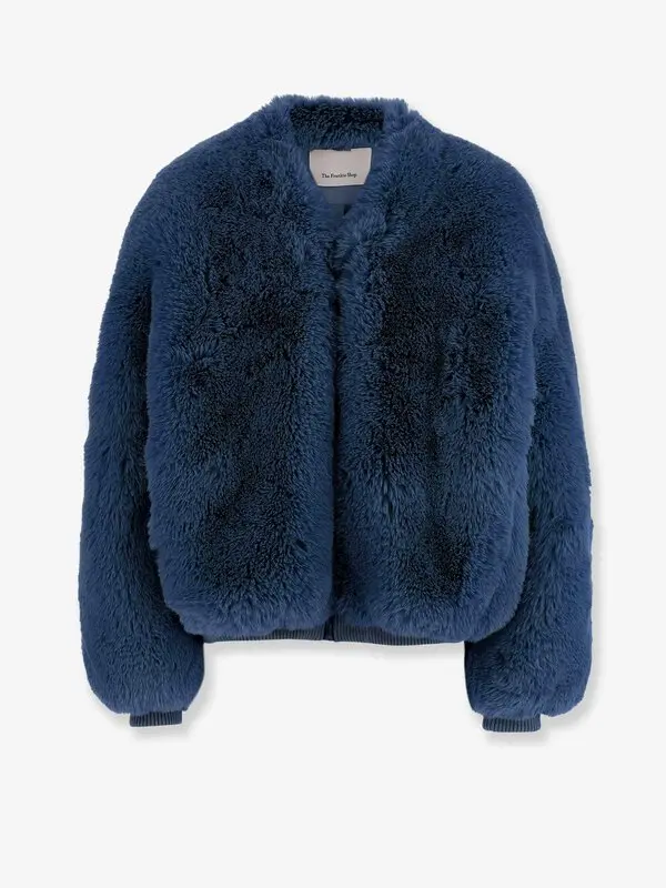 THE FRANKIE SHOP Senna Faux Fur Jacket - Blue