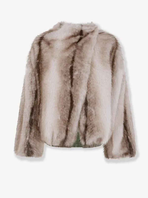 THE FRANKIE SHOP Vera Reversible Nylon And Synthetic Fur Jacket - Green
