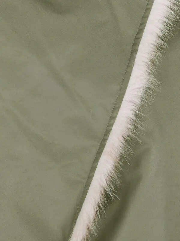 THE FRANKIE SHOP Vera Reversible Nylon And Synthetic Fur Jacket - Green