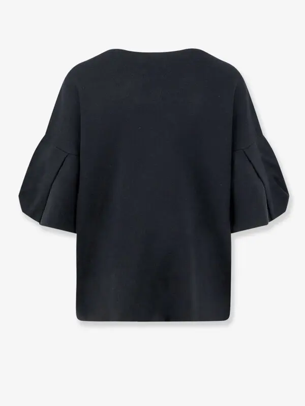 NUDE Wool Blend Boat Neck Sweater - Black