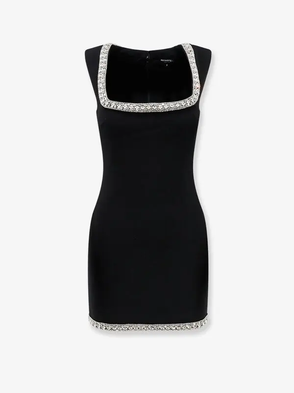 Retrofete Stretch Fabric Mini Dress - Black