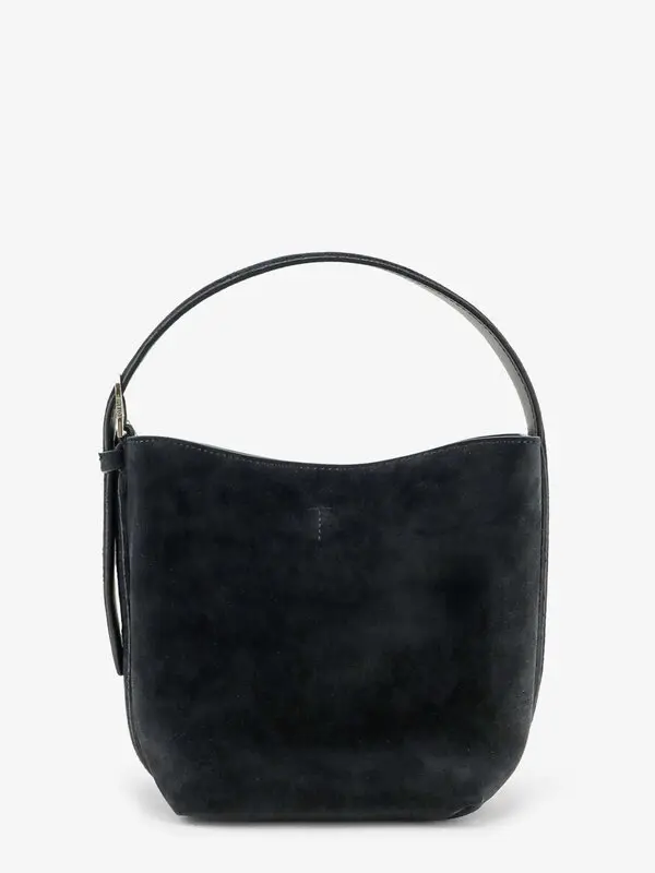 TOTEME Small Belted Suede Handbag - Black