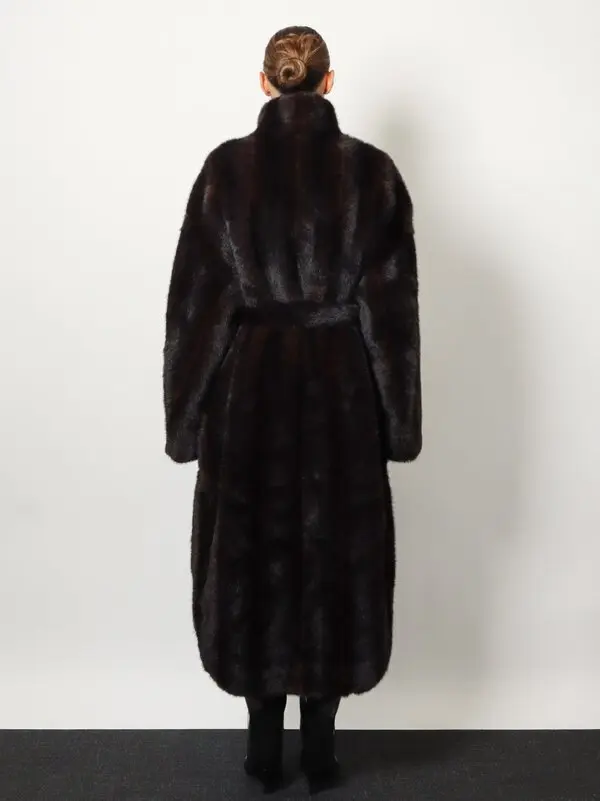 THE FRANKIE SHOP Ravello Faux Fur Coat - Brown
