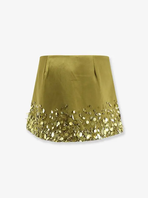 Retrofete Mini Skirt With Sequins And Rhinestones