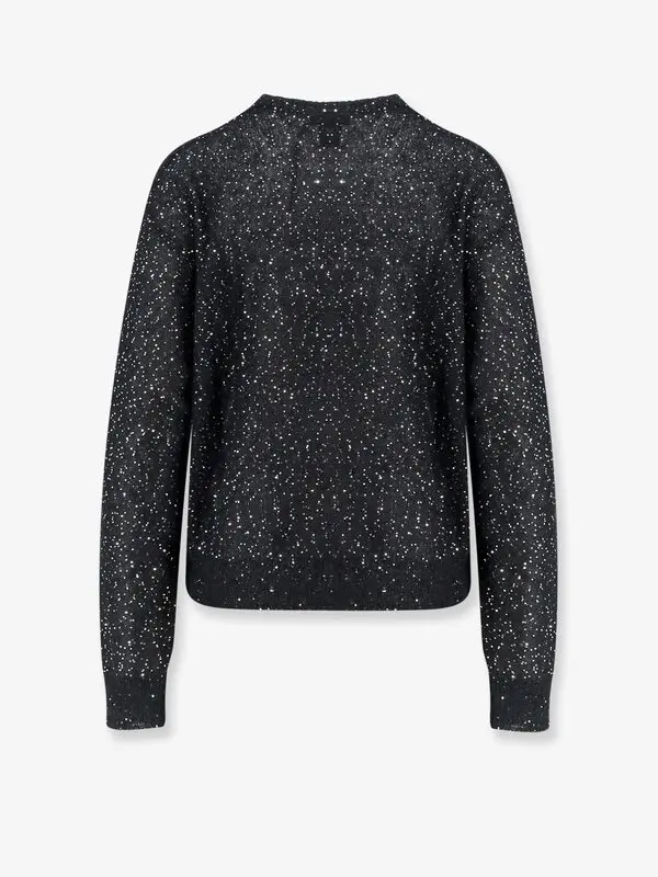 NUDE Mohair Blend Sweater With Sequins - Black