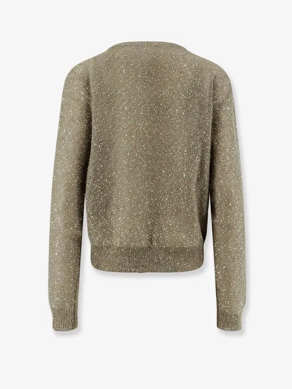 NUDE Mohair Blend Sweater With Sequins - Green