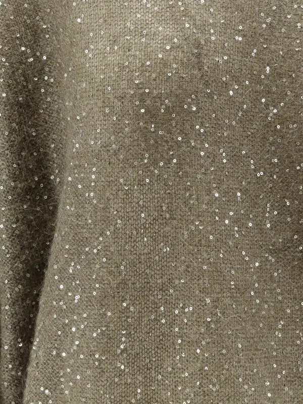 NUDE Mohair Blend Sweater With Sequins - Green