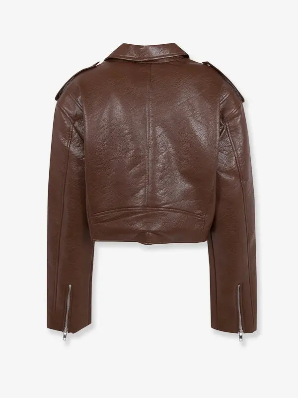 THE FRANKIE SHOP Daphne Faux Leather Biker Jacket