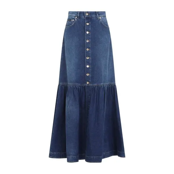 Dolce & Gabbana Long Denim Skirt - Blue