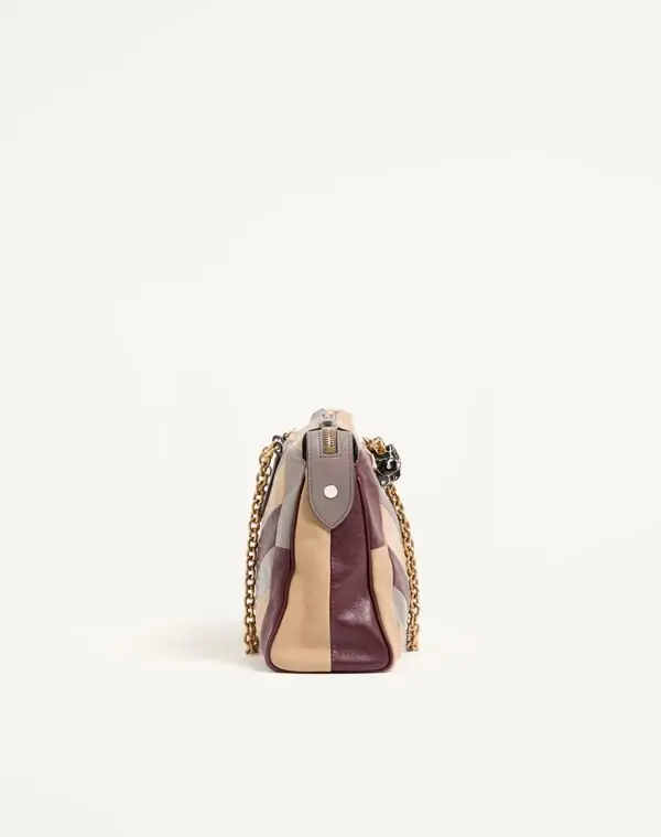 Valentino Garavani Panthea Medium Shoulder Bag In Nappa With A Chevron Pattern