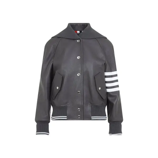Thom Browne Oversized Regalan Sleeve Blouson Jacket - Gray