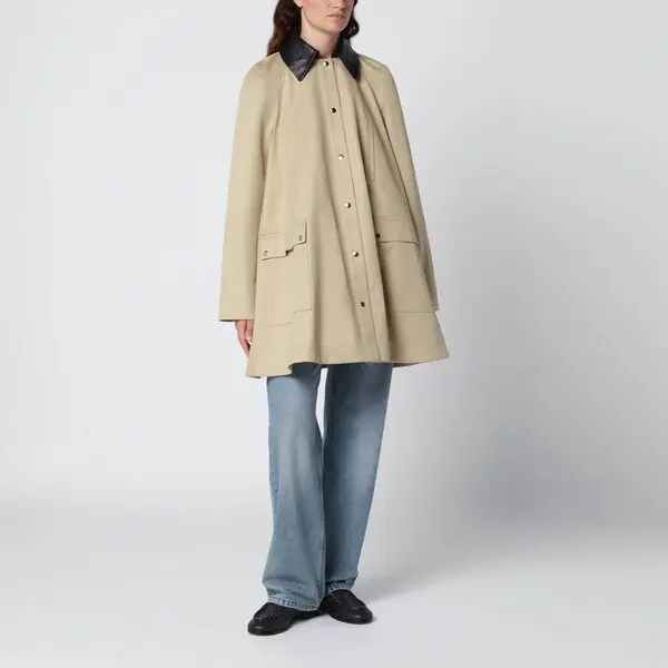 CORDERA Voluminous Camel Cotton Coat