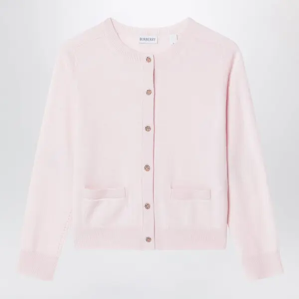 Burberry Cardigan In Wool And Cashmere - Pink