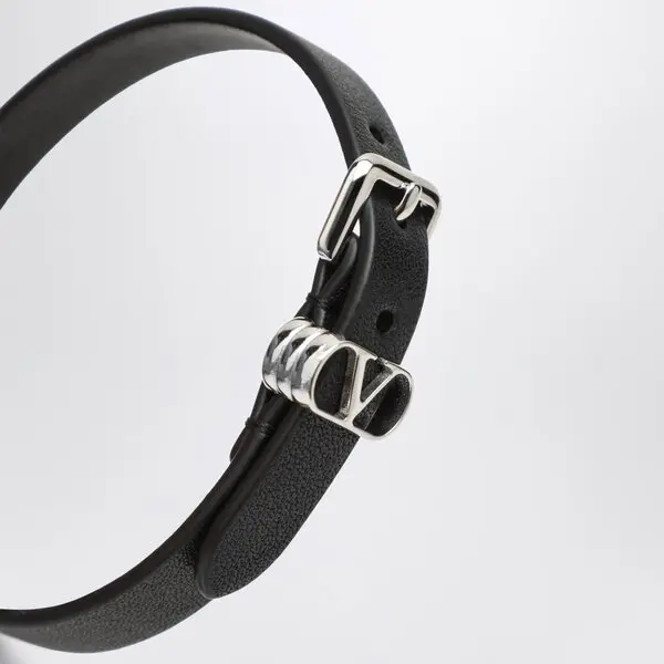 Valentino Garavani Vlogo Signature Bracelet In Leather