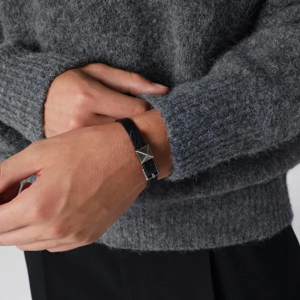 Valentino Garavani Rockstud Bracelet In Leather