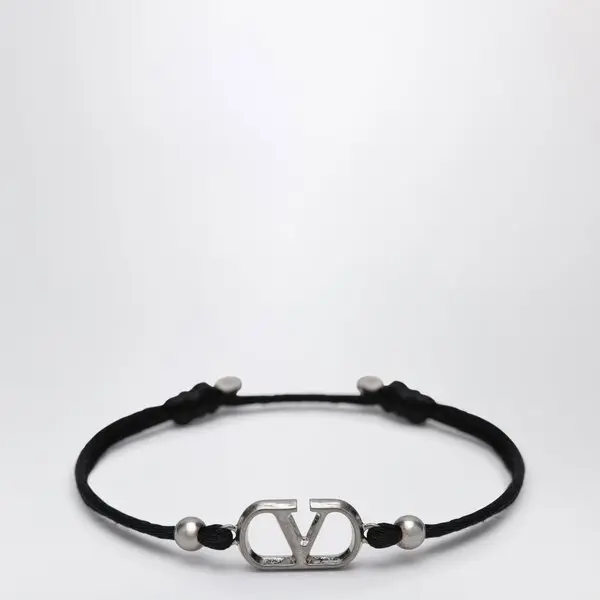 Valentino Garavani Vlogo Signature Cord Bracelet - Black