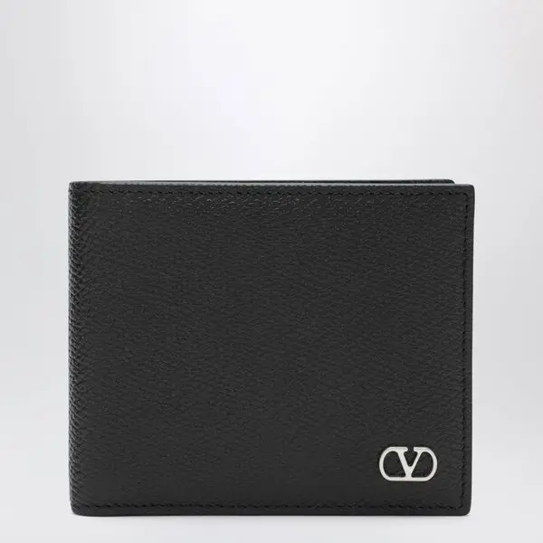Valentino Garavani Vlogo Signature Wallet In Grained Leather