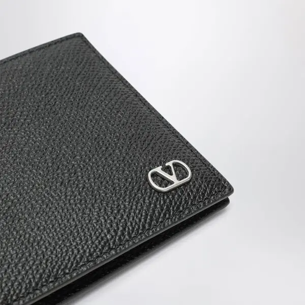 Valentino Garavani Vlogo Signature Wallet In Grained Leather
