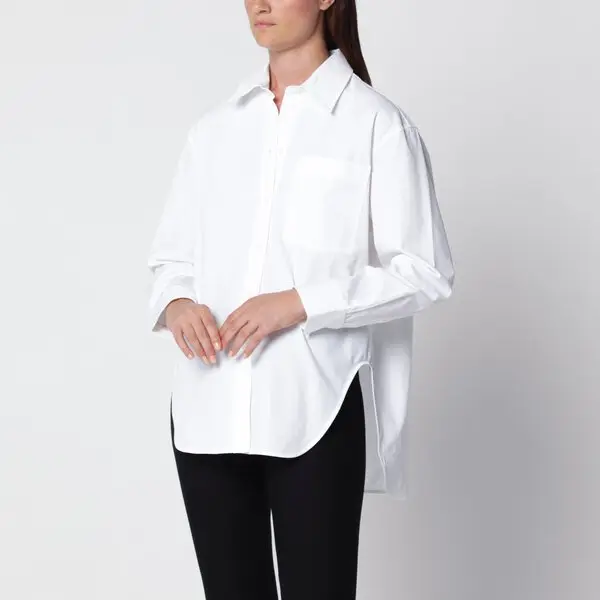 ANINE BING Scott Cotton Poplin Shirt - White