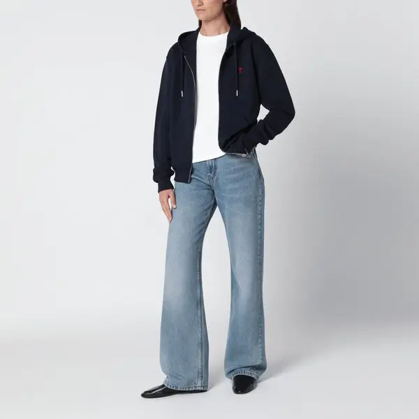 AMI Paris De Coeur Hoodie Midnight
