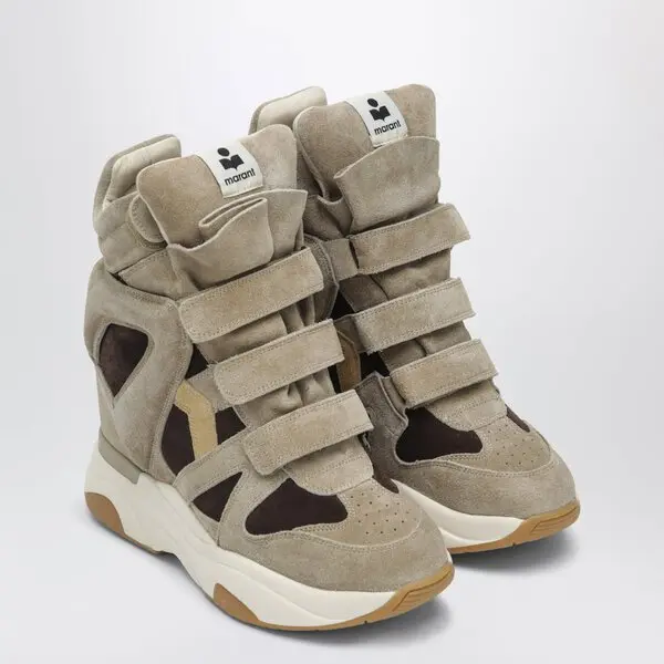 Isabel Marant Étoile Balskee Sneakers In Sand/chocolate Suede - Beige