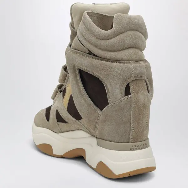 Isabel Marant Étoile Balskee Sneakers In Sand/chocolate Suede - Beige