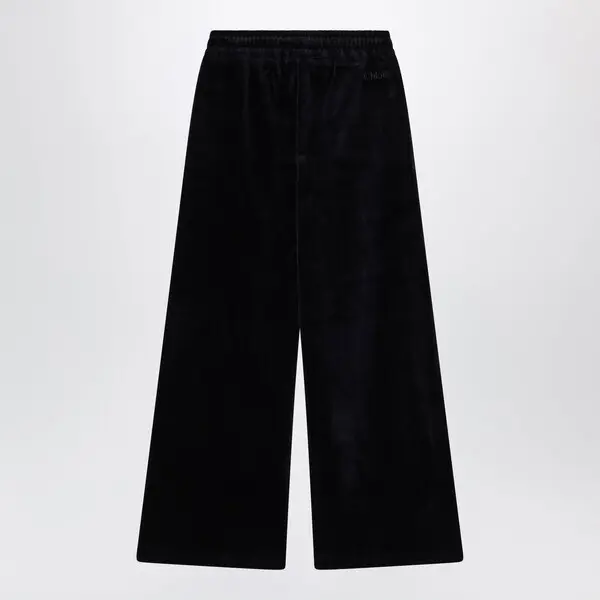 Chloé Navy Cotton Velvet Track Pants - Blue