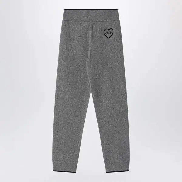 Chloé Melange Cotton Knitted Trousers