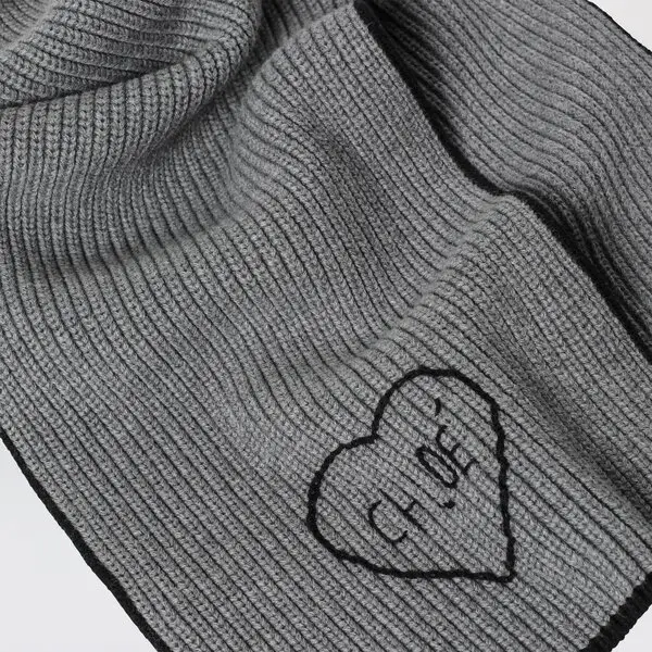 Chloé Gray Mélange Scarf In Wool And Cotton