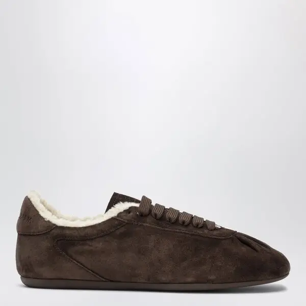 Dolce & Gabbana Ebony Ballet Sneaker In Suede - Brown