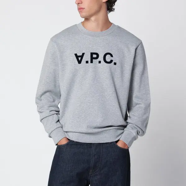 A.p.c. Standard Grand Vpc Cotton Sweatshirt - Grey