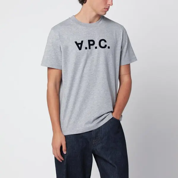 A.p.c. Standard Grand Mélange Gray Cotton T-shirt