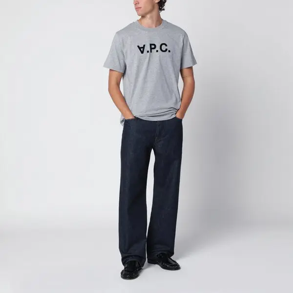 A.p.c. Standard Grand Mélange Gray Cotton T-shirt - Grey