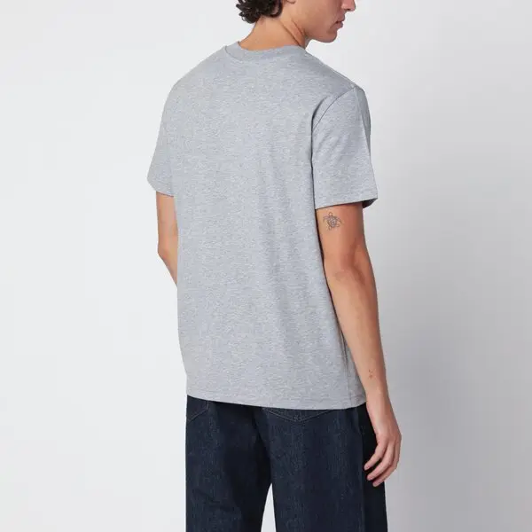 A.p.c. Standard Grand Mélange Gray Cotton T-shirt - Grey