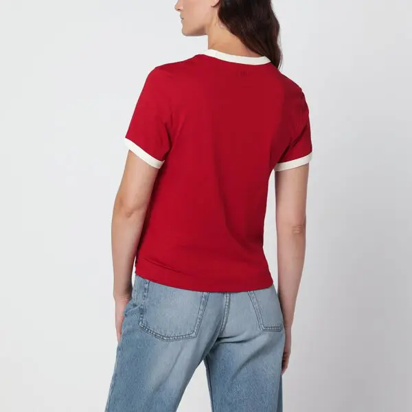 AMI Paris De Caur Ruby Cotton T-shirt - Red