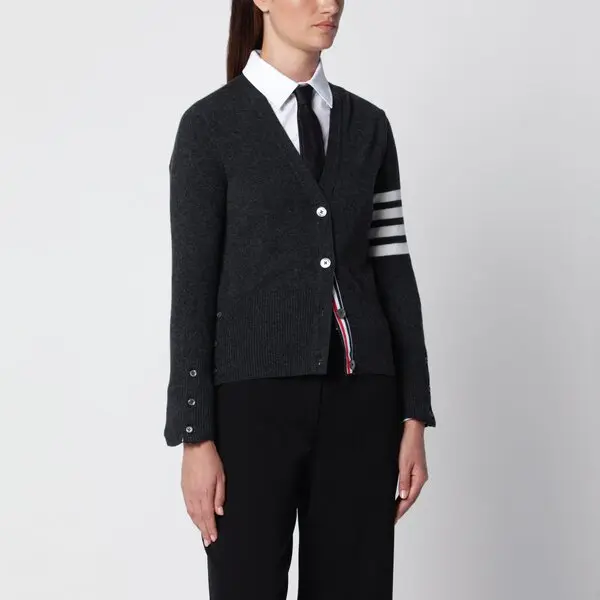 Thom Browne Classic Dark Cashmere Cardigan