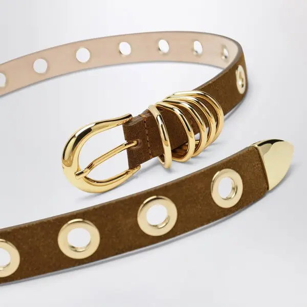 DEHANCHE Belt In Suede With Metal Eyelets