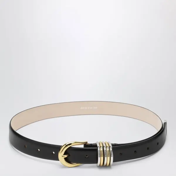 DEHANCHE Hollyhock Belt /gold/silver In Leather - Black
