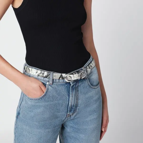 DEHANCHE Hollyhock Belt In Python-effect Leather