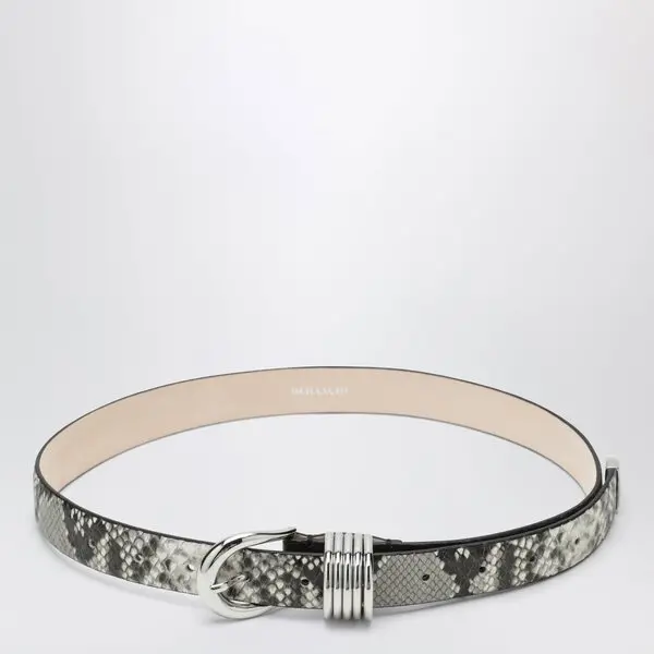 DEHANCHE Hollyhock Belt In Python And Crocodile-effect Leather - Print
