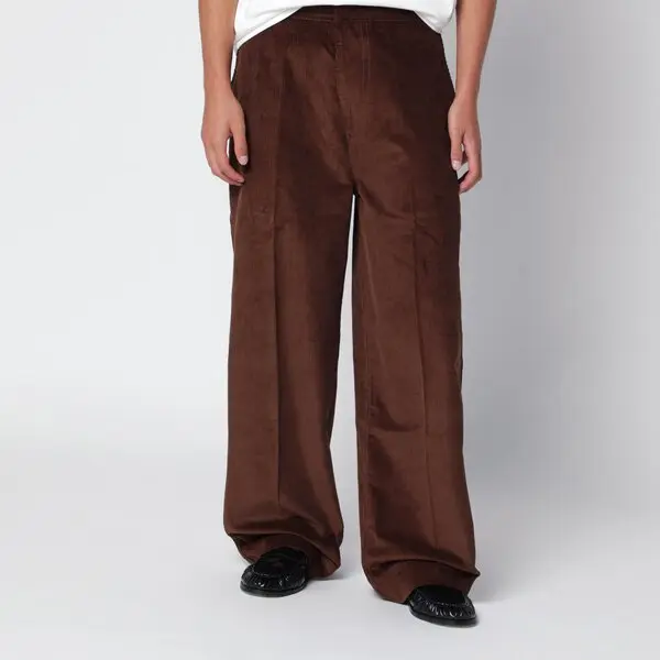 AMI Paris Chocolate Corduroy Trousers