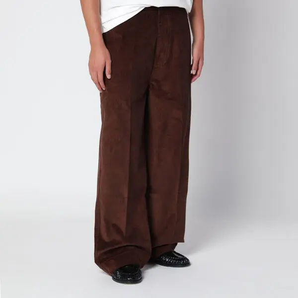 AMI Paris Chocolate Corduroy Trousers
