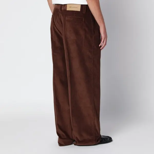 AMI Paris Chocolate Corduroy Trousers