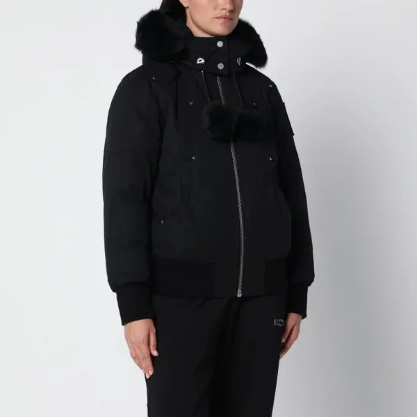 Moose Knuckles Debbie Original Hooded Bomber Jacket