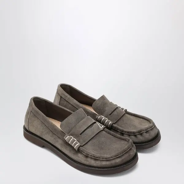 JW Anderson Taupe Suede Loafers