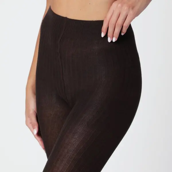 Max Mara Ribbed Tights In Cotton Blend